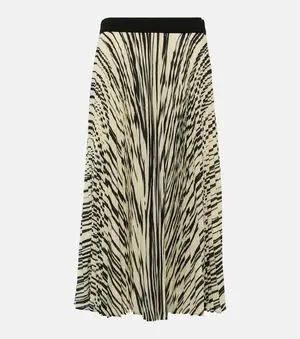 Proenza Schouler Printed Plisse Midi Skirt - Multicoloured