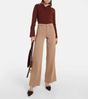 7 For All Mankind Lotta High-rise Wide-leg Jeans