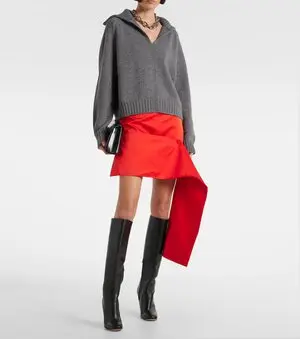 Plan C Satin Mini Skirt