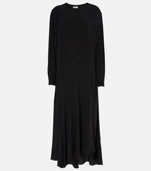 Isabel Marant Étoile Hanane Ruffled Silk Maxi Dress - Black