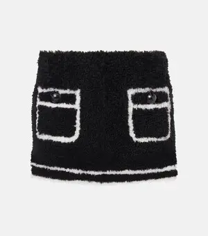 BLANCHA Shearling Miniskirt