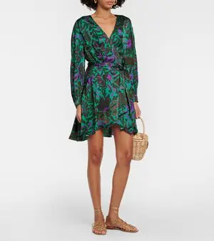 Velvet By Graham & Spencer Bridget Printed Satin Minidress