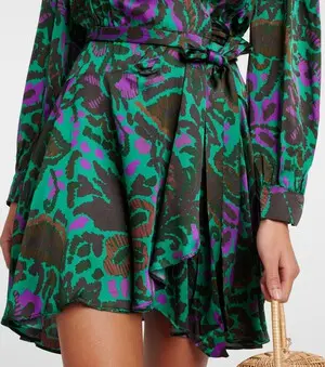 Velvet By Graham & Spencer Bridget Printed Satin Minidress