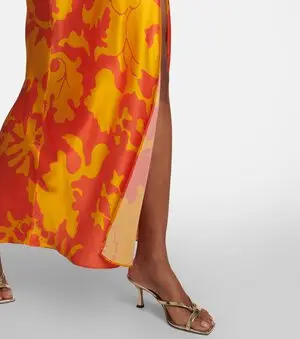 SIR. Printed Silk Maxi Dress