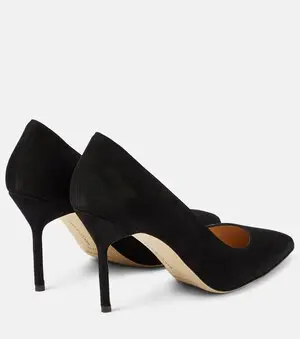 Manolo Blahnik Bb 90 Suede Pumps - Black