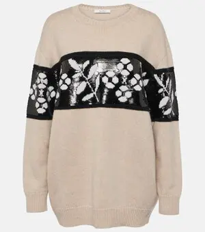 Max Mara Jacquard Wool And Cashmere Sweater