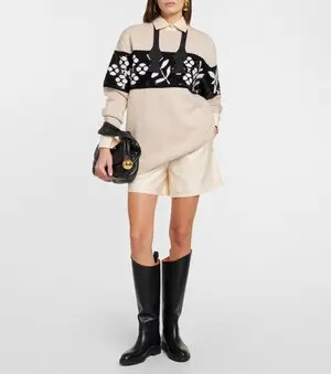 Max Mara Jacquard Wool And Cashmere Sweater