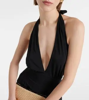 Max Mara Nice Halterneck Jersey Jumpsuit