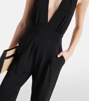 Max Mara Nice Halterneck Jersey Jumpsuit