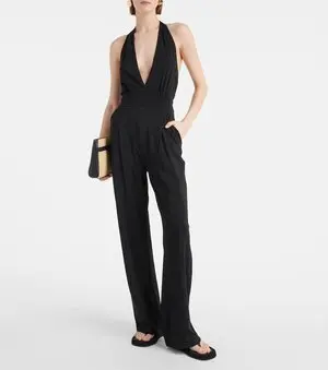 Max Mara Nice Halterneck Jersey Jumpsuit