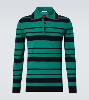 WALES BONNER Sitar Striped Wool And Silk Sweater