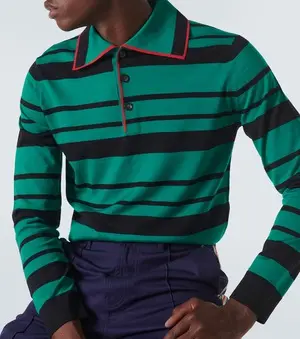 WALES BONNER Sitar Striped Wool And Silk Sweater