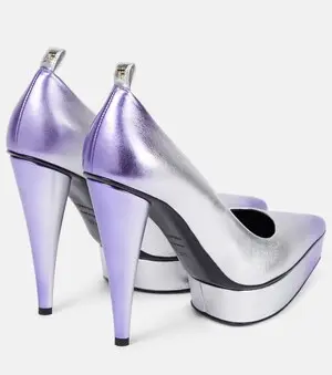 TOM FORD Metallic Leather Platform Pumps
