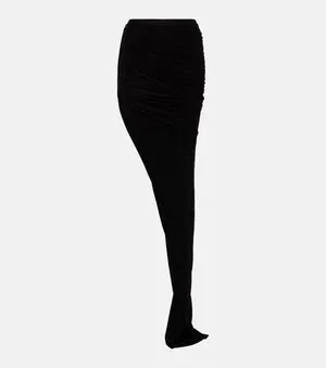 Rick Owens Ruched Maxi Skirt