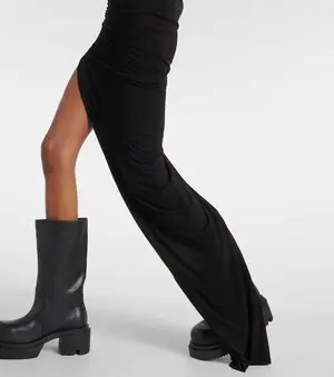 Rick Owens Ruched Maxi Skirt