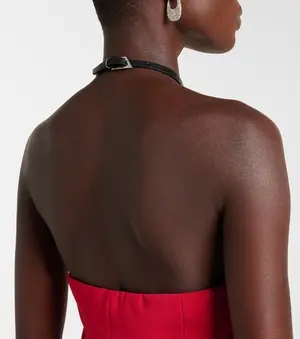 Attico Halterneck Crepe Top