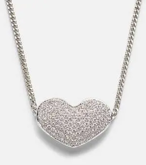 EERA Heart Diamond Necklace In 18kt White