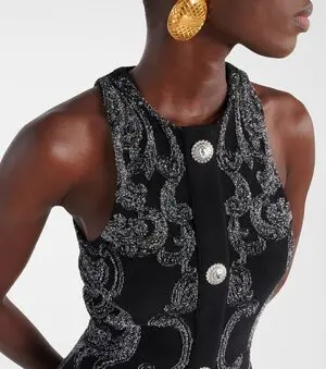 Balmain Paisley Jacquard Lurex® Mini Dress