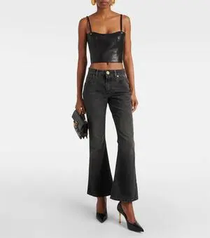 Balmain Western Low-rise Bootcut Jeans - Black
