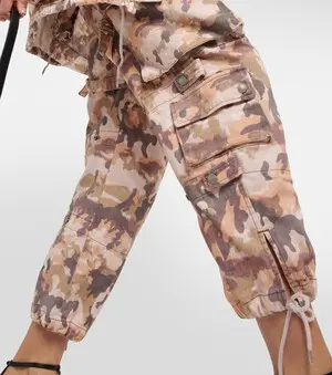 Isabel Marant Étoile Helore Printed Cotton Cargo Pants