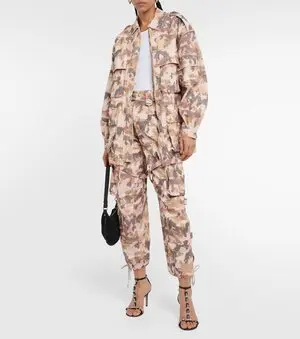 Isabel Marant Étoile Helore Printed Cotton Cargo Pants