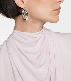 JIL SANDER Small Bamboo Hoop Earrings