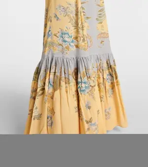 Etro Floral Crepe De Chine Maxi Dress