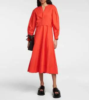 Proenza Schouler White Label Cotton Poplin Midi Dress