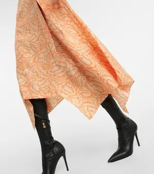 Stella McCartney Printed Asymmetric Silk Midi Dress - Multicoloured