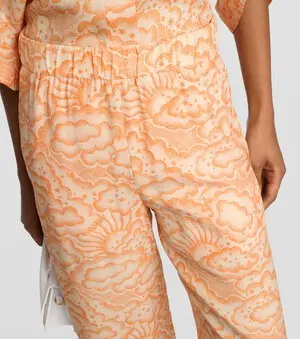 Stella McCartney Mid-rise Silk Printed Trousers - Multicoloured