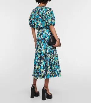 Diane Von Furstenberg Dario Floral Cotton-blend Top