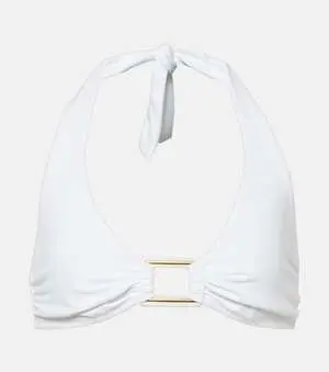 Melissa Odabash Paris Ring-detail Halterneck Bikini Top - White