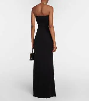 Christopher Esber Ruched Strapless Maxi Dress - Black