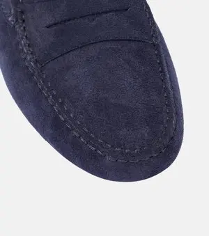 TOD'S Gommino Suede Loafers - Blue