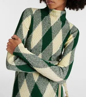 Burberry Argyle Cotton And Silk Blend Sweater