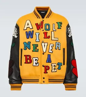 Undercover Appliqué Wool-blend Varsity Jacket - Multicoloured