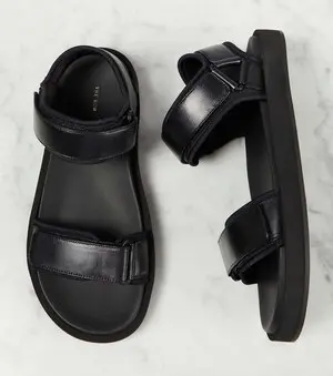 THE ROW Hook And Loop Leather Sandals