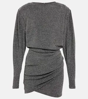 MARANT ETOILE Benedicte Metallic Knit Mini Dress