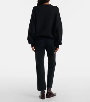 Khaite Abigail Cropped Straight Jeans - Black