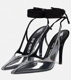 Attico Venus Crystal-embellished Pumps - Multicoloured
