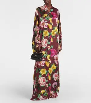 Dolce & Gabbana Printed Silk Maxi Dress
