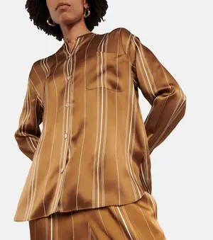 Vince Striped Silk Shirt