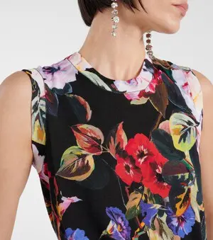 Dolce & Gabbana Floral Silk Knit Tank Top