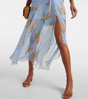 Veronica Beard Dovima Floral Silk Maxi Dress