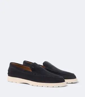 TOD'S Slip-on Suede Loafers - Black