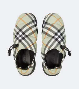 Burberry Checked Quilted Mules - Multicoloured