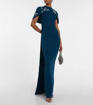 Safiyaa Embellished Crepe Gown