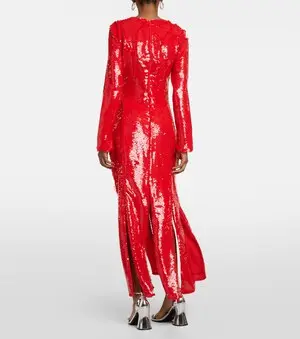 GANNI Sequined Maxi Dress