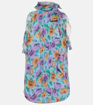 Veronica Beard Dali Floral Silk Top - Multicoloured