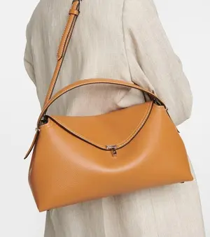 TOTEME T-lock Medium Leather Tote Bag